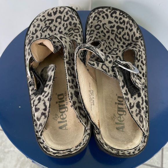 Alegria | Shoes | Alegria Classic Clog Slip On Shoes Tan Leopard 36 ...